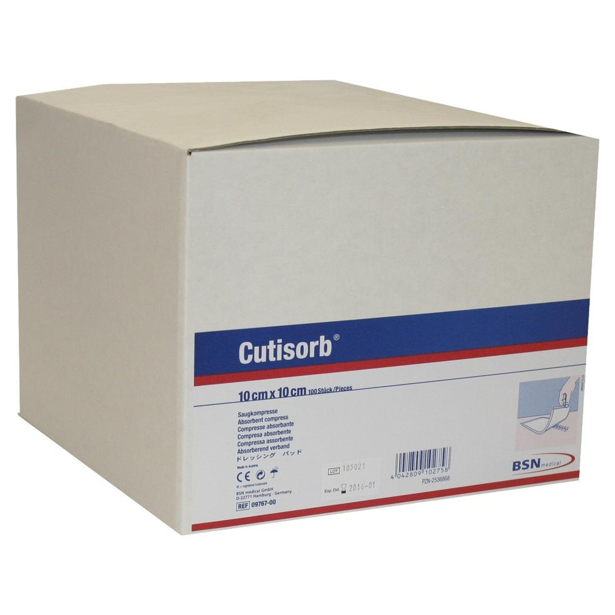 CUTISORB Saugkompressen unsteril 10x10 cm | medpex