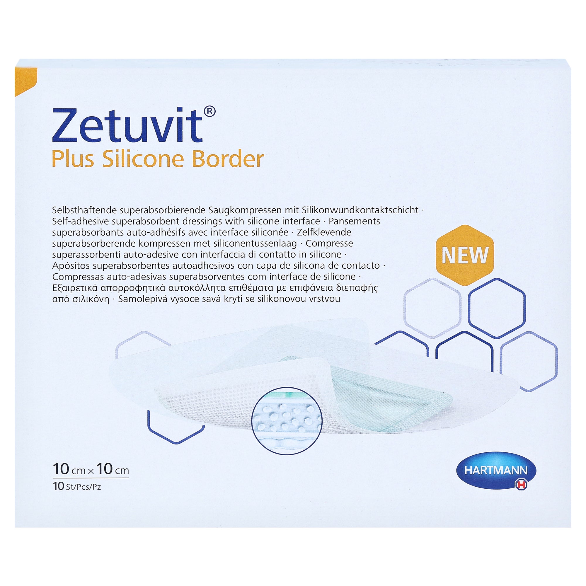ZETUVIT Plus Silicone Border steril 10x10 cm | medpex