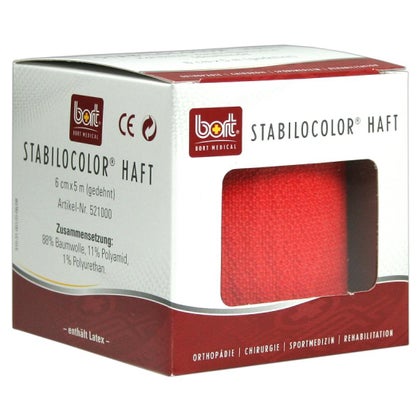 BORT Stabilocolor haft Binde 6 cm rot 1 St günstig kaufen | medpex