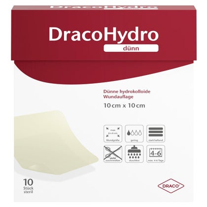 Dracohydro dünn Hydrokolloide Wundauflage 10 x 10 cm 10 St günstig ...