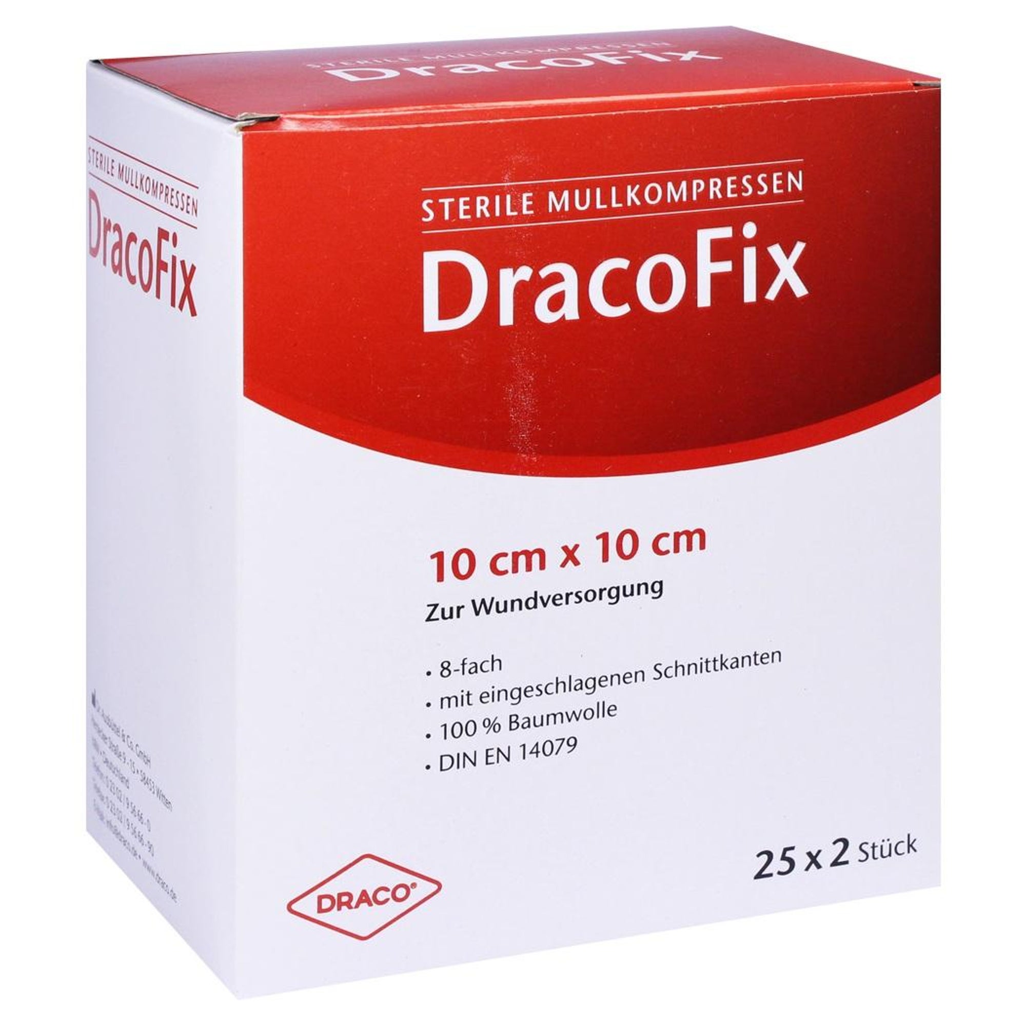 DRACOFIX PEEL Kompressen 10x10 cm steril 8fach | medpex