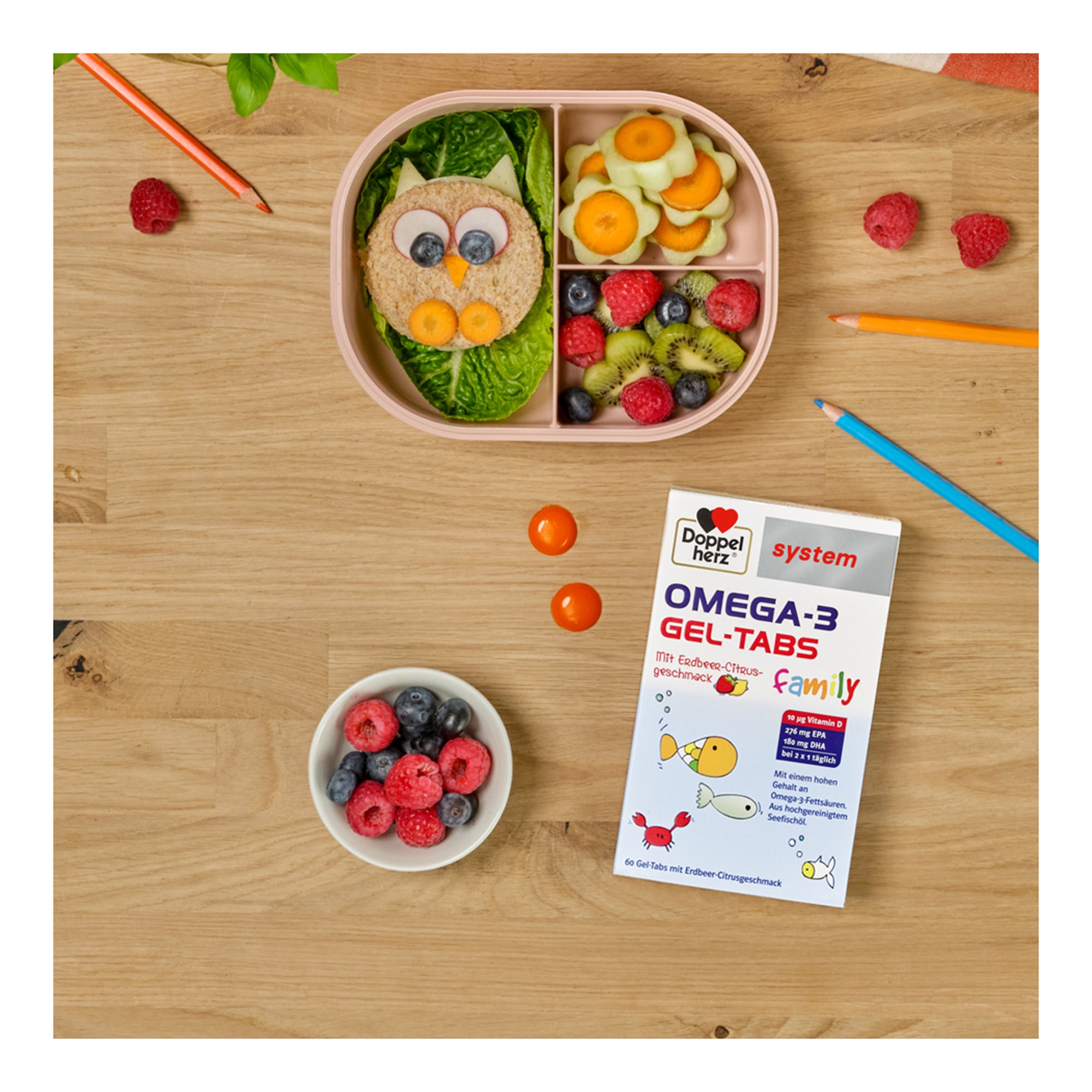 DOPPELHERZ Omega-3 Gel-Tabs family Erdb.Cit.system | medpex