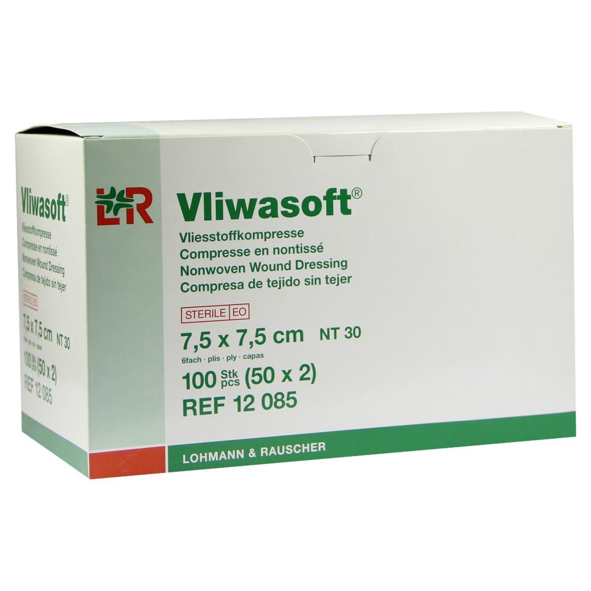 VLIWASOFT Vlieskompressen steril 7,5x7,5 cm 6l. | medpex