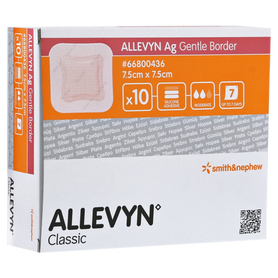 ALLEVYN Ag Gentle Border 7,5x7,5 cm Wundverband | medpex
