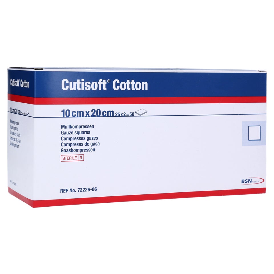 CUTISOFT Cotton Kompr.10x20 cm ster.8fach 25x2 Stück | medpex