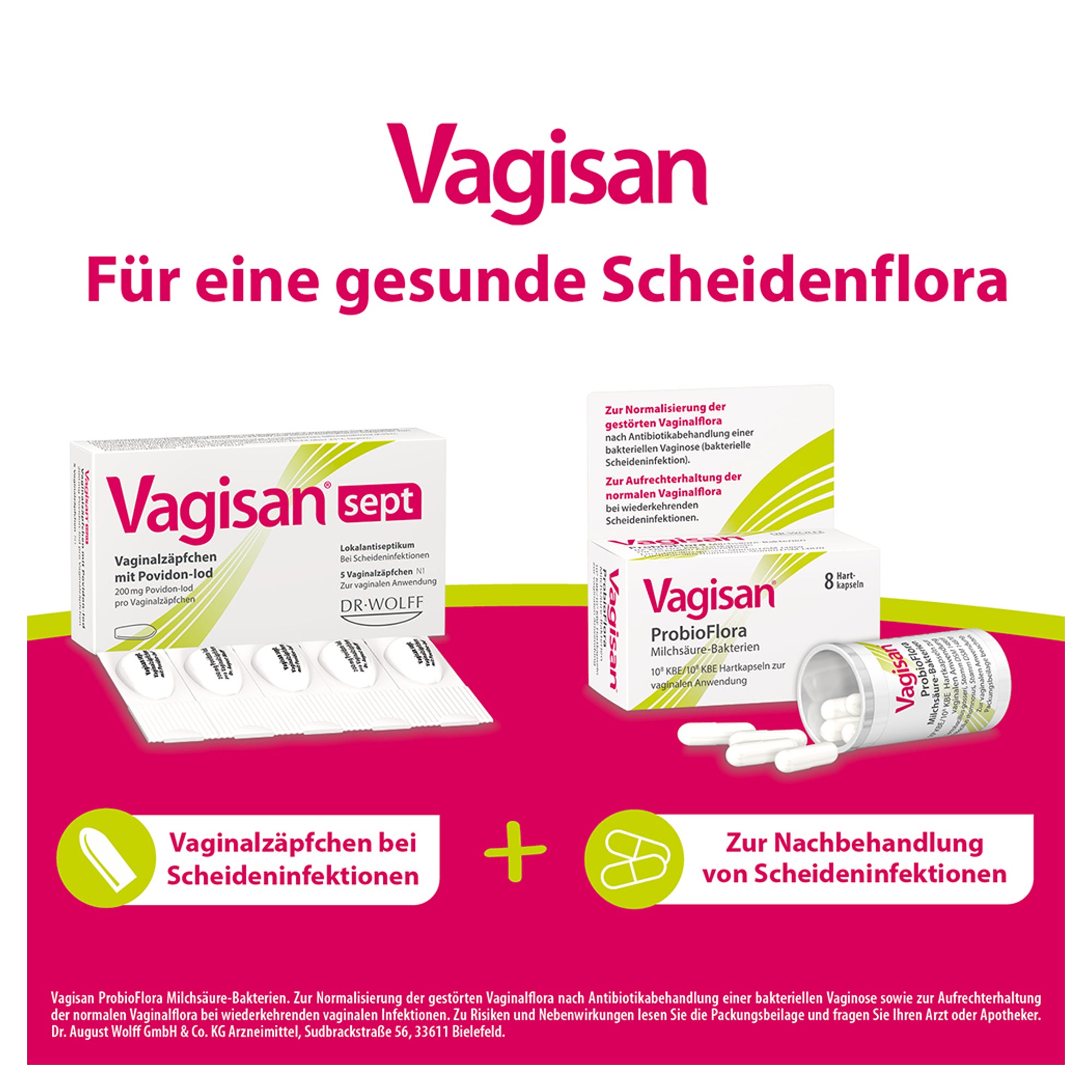 Vagisan sept Vaginalzäpfchen mit Povidon-Iod | medpex