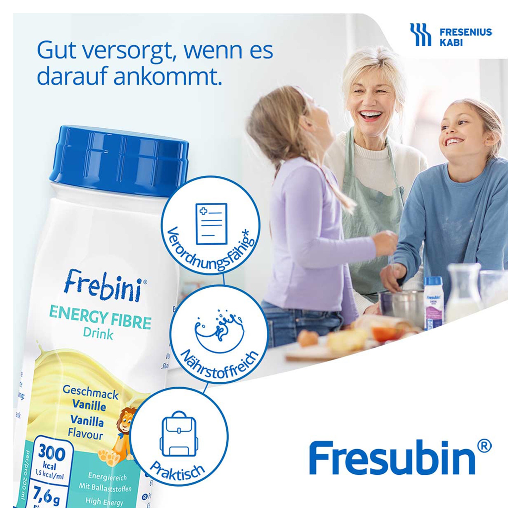 FREBINI Energy Fibre Drink Vanille Trinkflasche | medpex