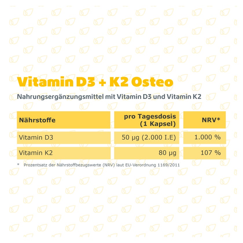 Vitamin D3+K2 Osteo 2.000 I.E. Vit.D3+80 µg K2 Kps 120 St günstig ...