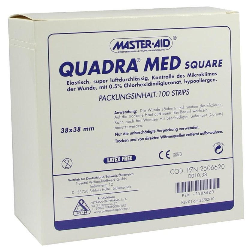 Erfahrungen zu Quadra MED Square 38x38 mm Strips Master 100 St | medpex