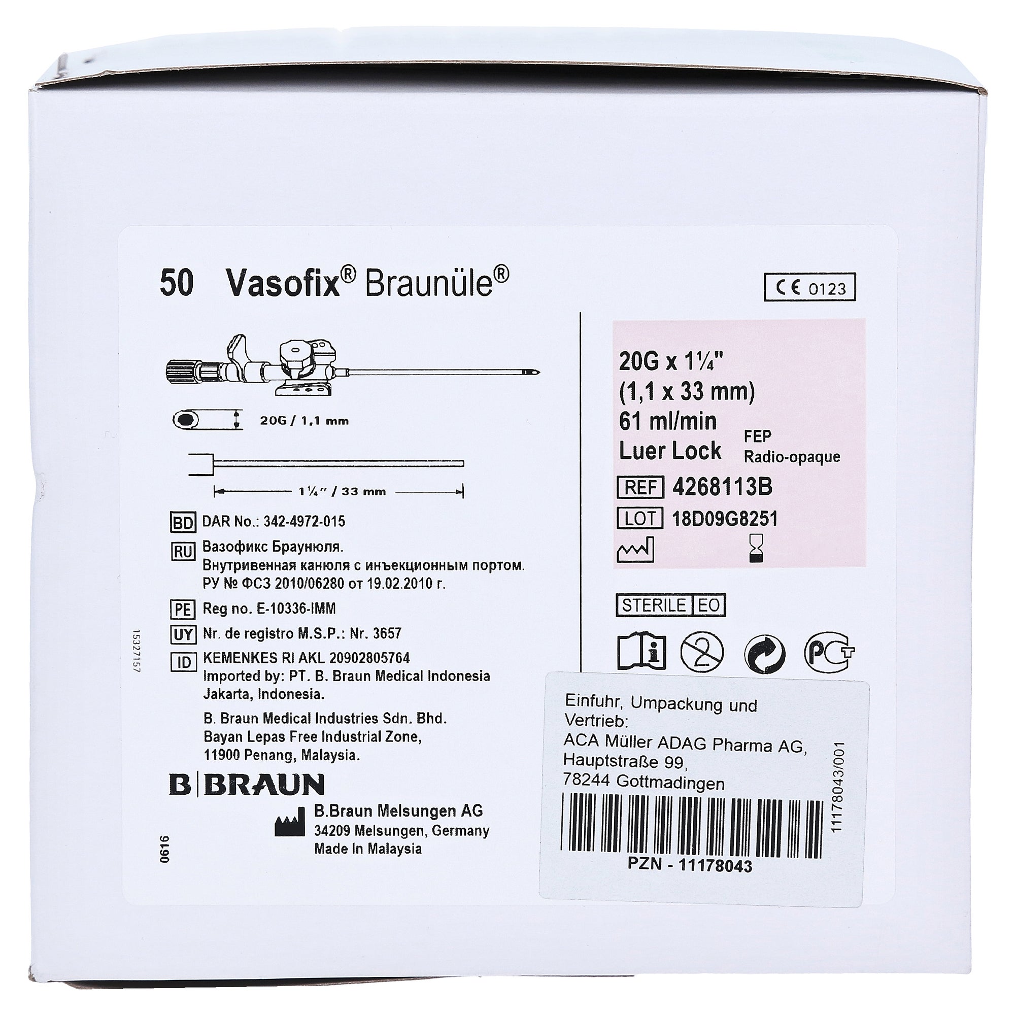VASOFIX Braunüle 20 G 33 mm rosa online kaufen | medpex
