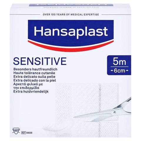HANSAPLAST Sensitive Pflaster 6 cmx5 m Rolle | medpex
