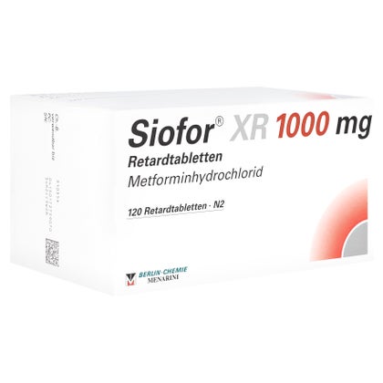 Siofor XR 1000 mg Retardtabletten 120 St kaufen mit E-Rezept | medpex