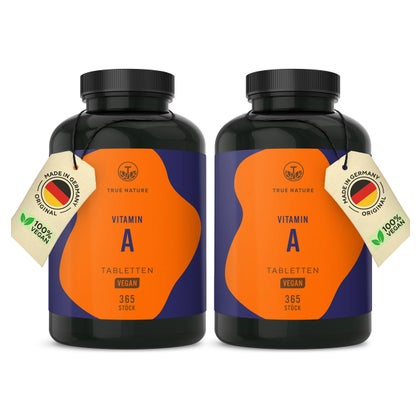 Vitamin A Tabletten, Augenvitamine - 2 Jahre Vorrat, Vegan 2 x 365 St ...