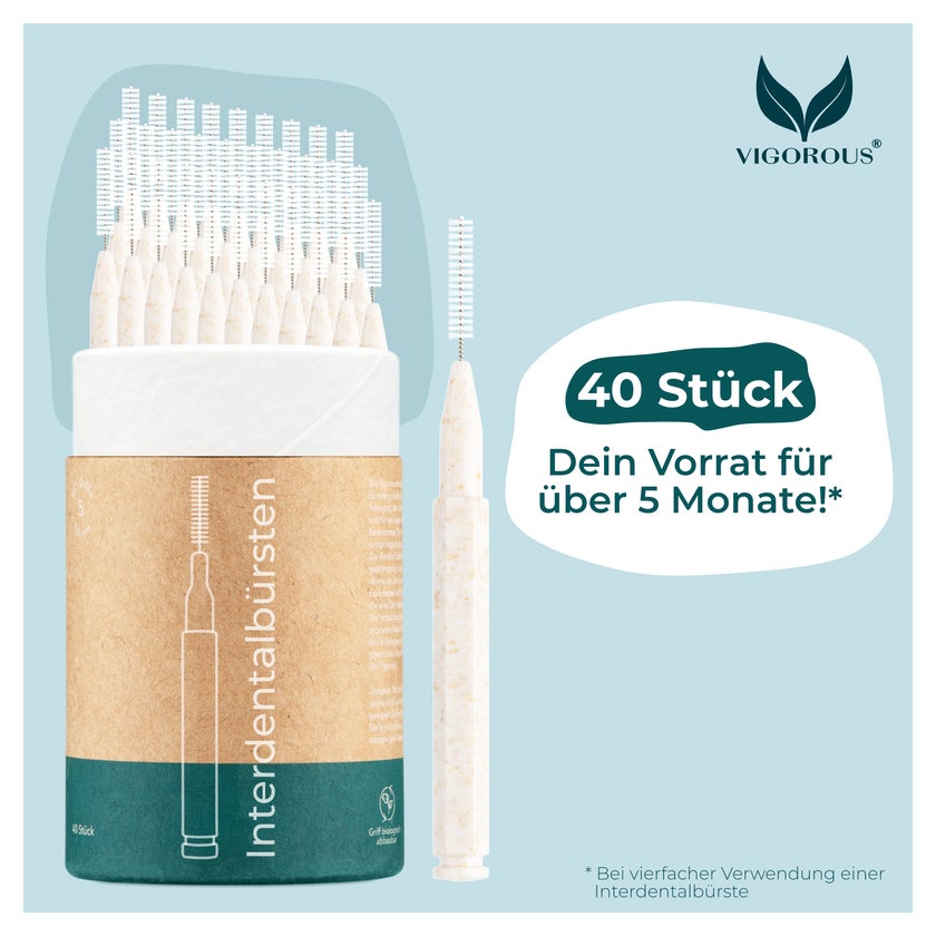 VIGOROUS® Interdentalbürsten nachhaltig ISO 2 (0,5 mm) 40 St günstig kaufen | medpex