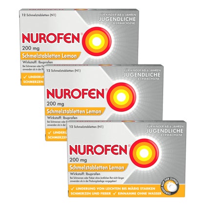 NUROFEN 200 mg Ibuprofen Lemon Dreierp 3X12 St günstig kaufen | medpex