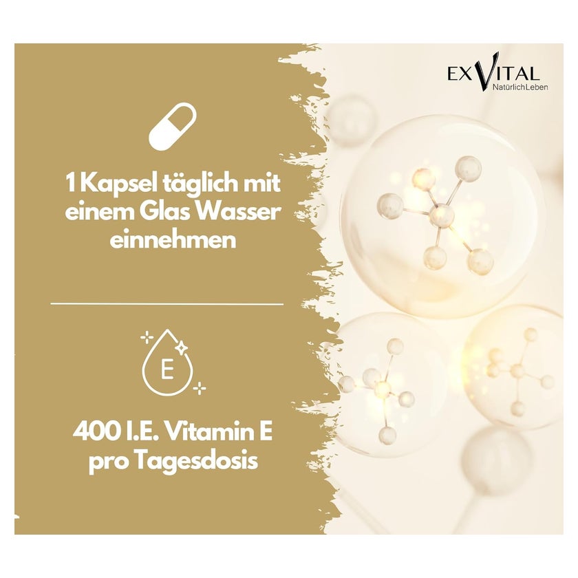 EXVital® Vitamin E Softkapseln, 400 I.E. D-Alpha-Tocopherol 249 St ...